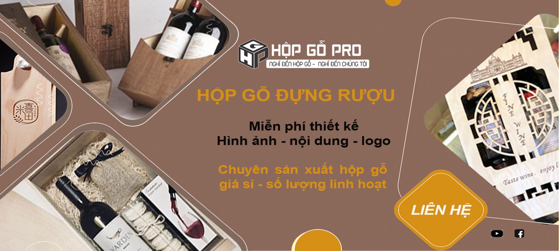 Hộp Gỗ Đựng Rượu Sang Trọng Cao Cấp Tại TPHCM - HỘP GỖ PRO